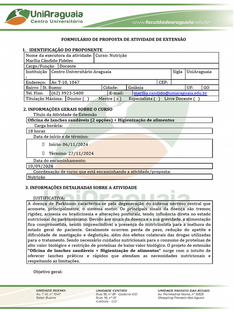 Projeto de Extensão Tda | PDF