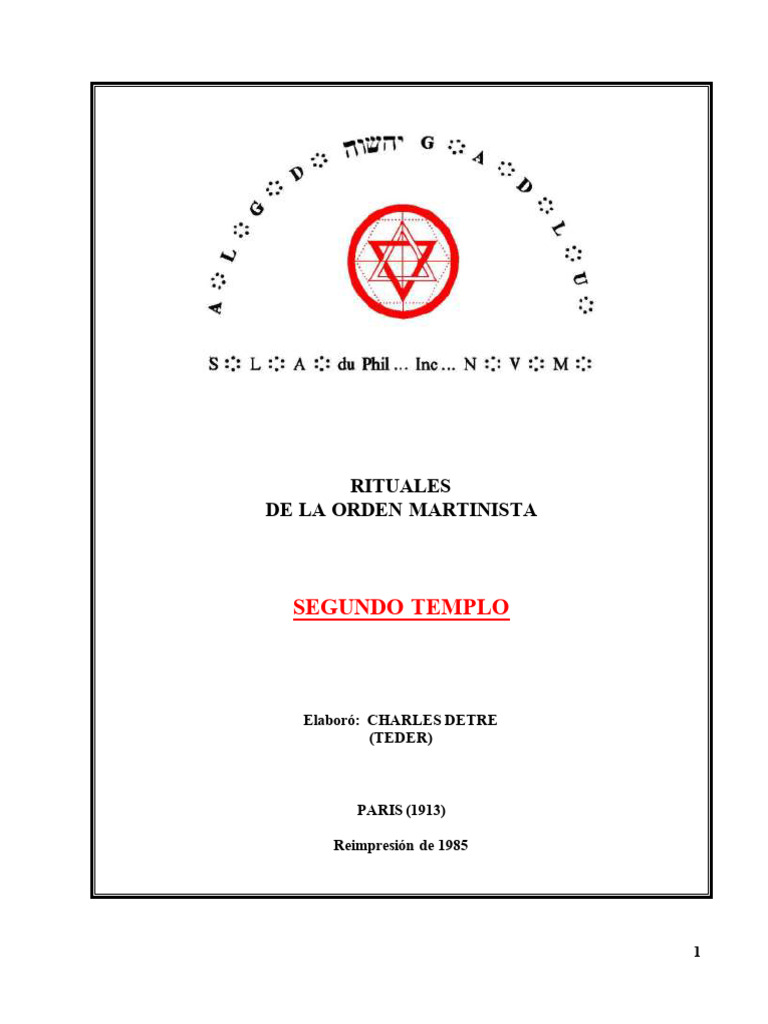 Rituales de la Orden Martinista | PDF | Masonería | Los símbolos