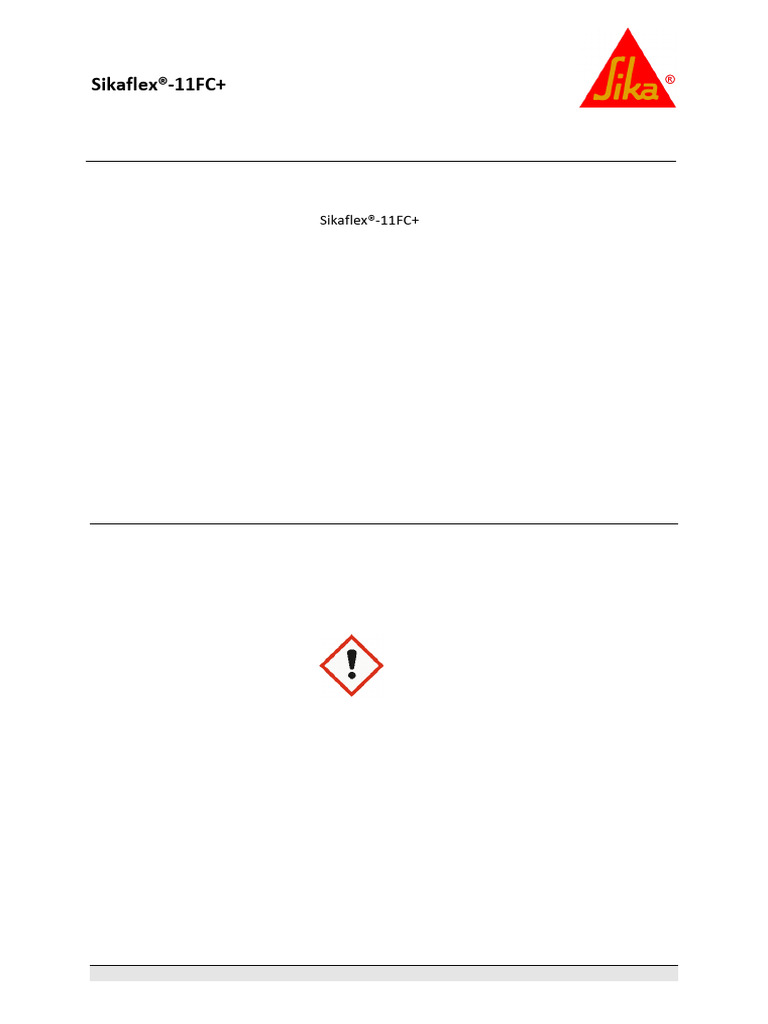 Fds Sikaflex 11fc Plus (Sika Perú Sac) | PDF | Solubilidad | Agua