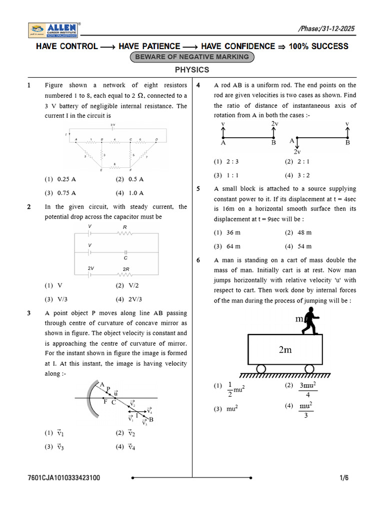 Physics Problem Set with Solutions | PDF | Waves | Liquids
