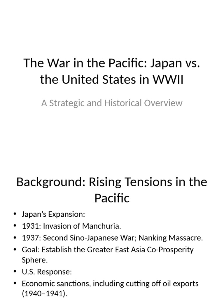 WWII Pacific War: Japan vs. U.S. Overview | PDF | Pacific War | Empire ...