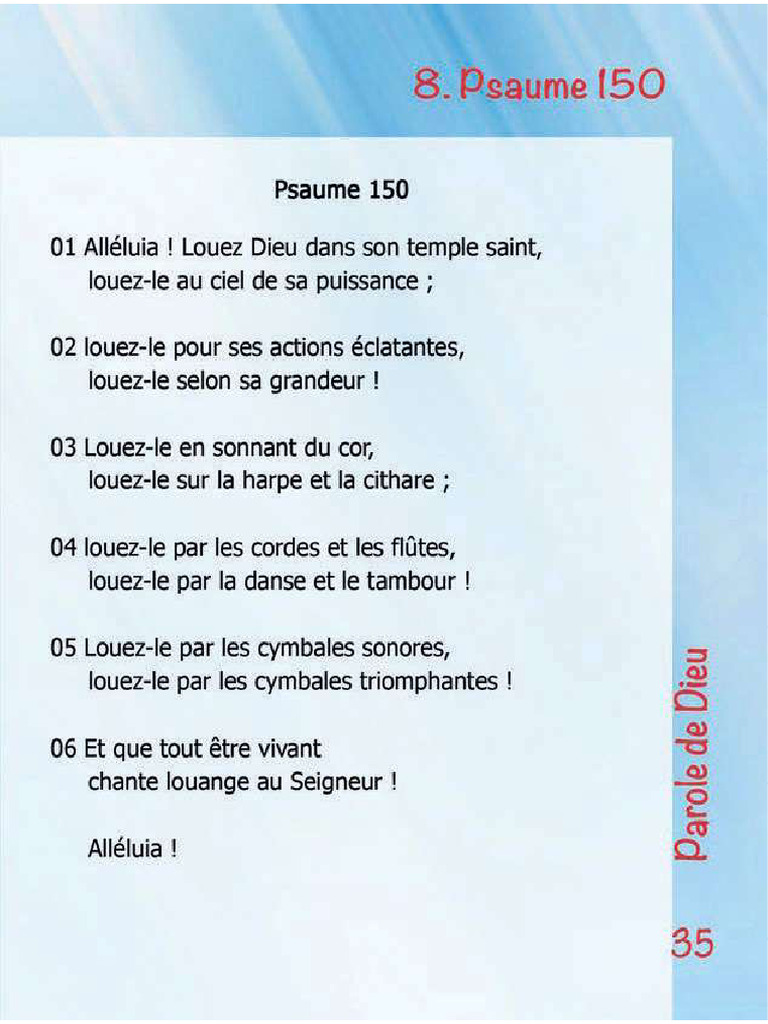 Psaume 150 | PDF