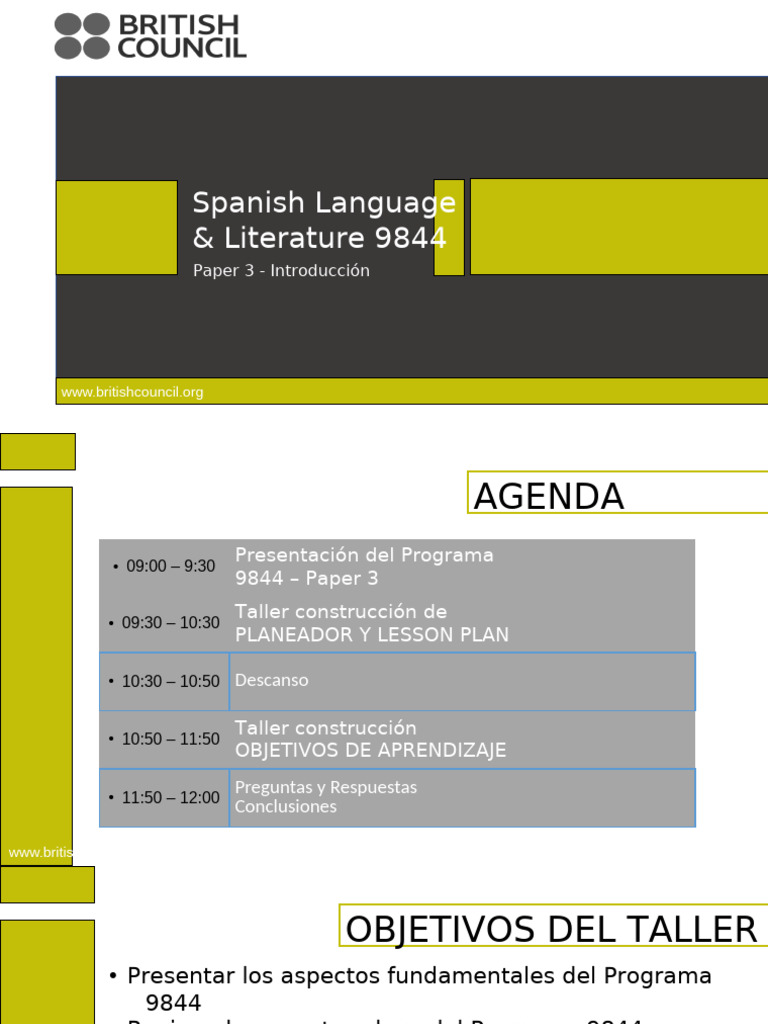 Taller de Implementación del Programa 9844 | PDF | Escritores | Evaluación
