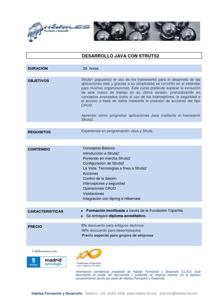 CursoHabiles STRUTS2 | PDF