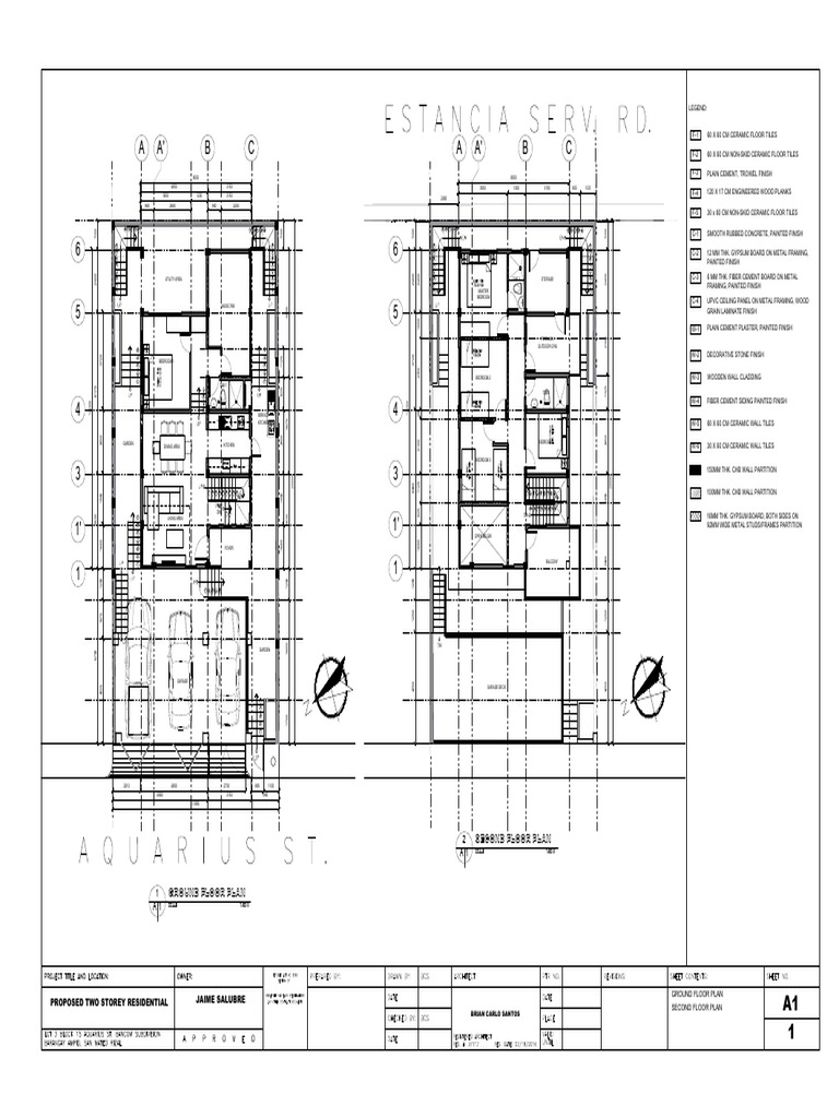 SALUBRE RESEIDENCE SD Rev Plans 11272024 | PDF | Wall | Tile