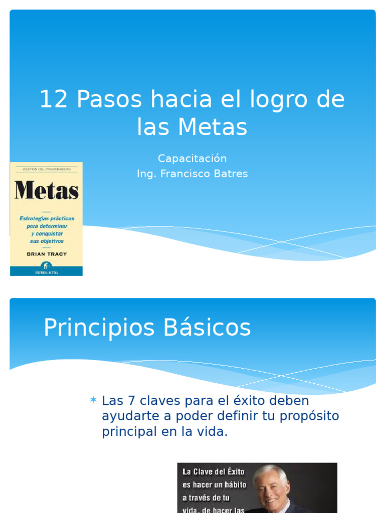 12 Pasos Hacia El Logro de Metas | PDF