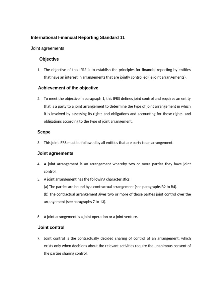 IFRS 11 - Joint Arrangements-1224065 | PDF | International Financial Reporting Standards | Joint ...