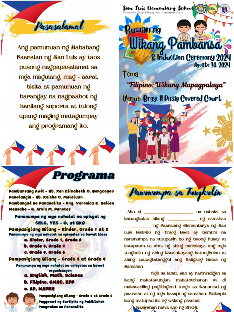 Buwan NG Wika Culminating Invi 2024 | PDF