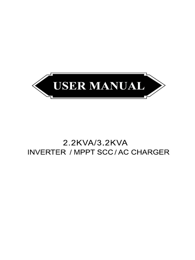 User Manual 2.2KVA, 3.2KVA | PDF