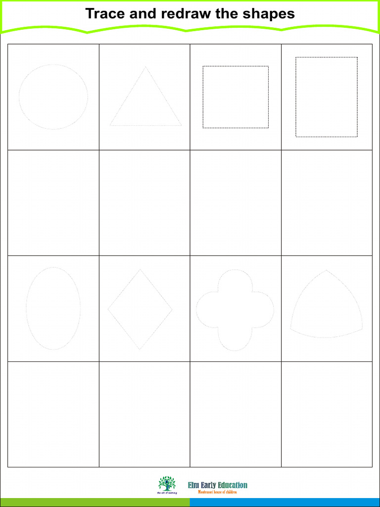 Trace and Redraw The Shapes | PDF