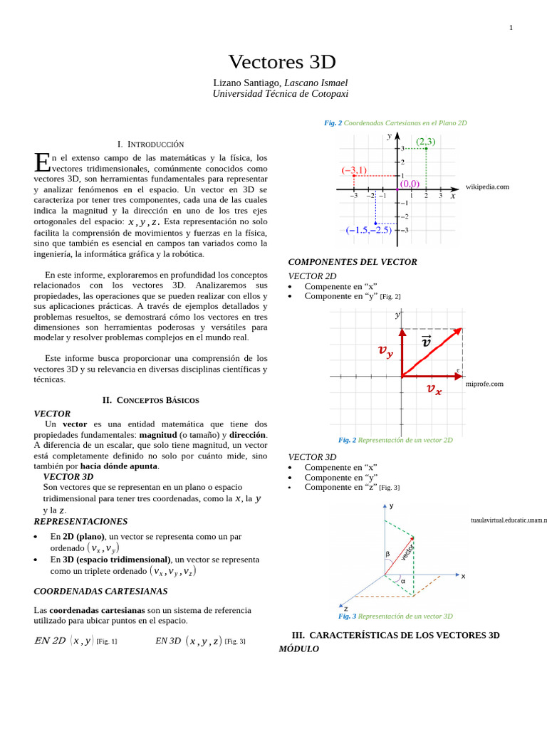 Componentes de Vectores | PDF | Vector Euclidiano | Espacio vectorial