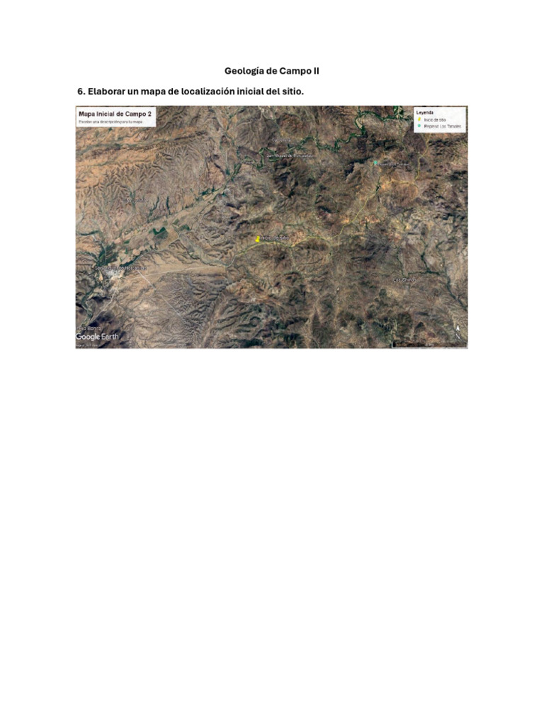 Geología de Campo II T6 Mapa | PDF