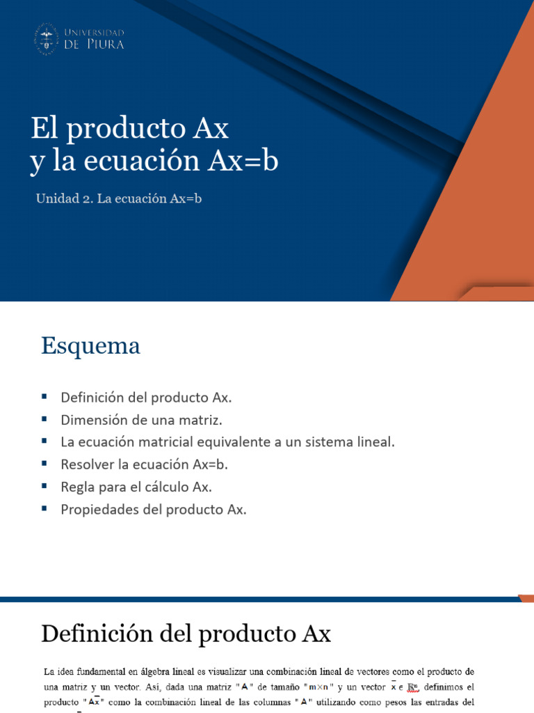 7 El Producto Ax y La Ecuación Ax B | PDF