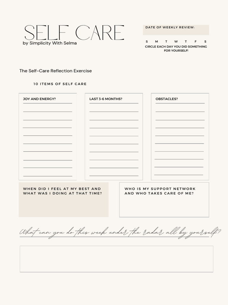 Self Care Starter PDF | PDF