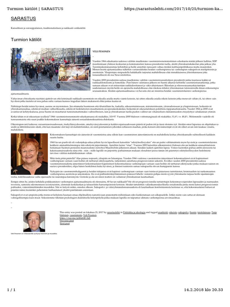 Veli Pesonen - Turmion Kätilöt | PDF