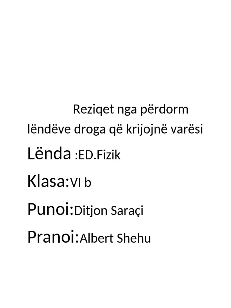 Detyrë Dosje 1 | PDF