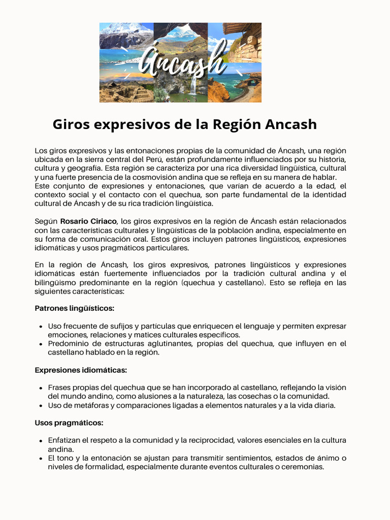 Parte de Ancash | PDF | Lengua española | Verbo