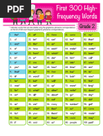Grade 2 High Frequency Word List | PDF