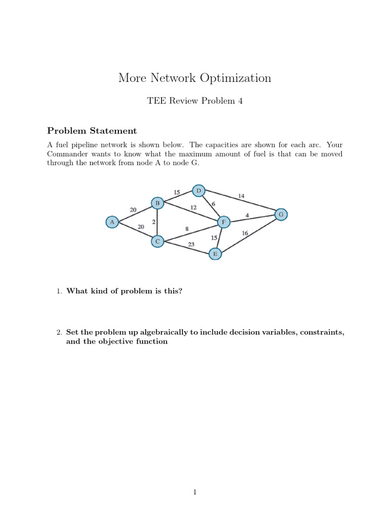 Fuel Pipeline Network Optimization | PDF