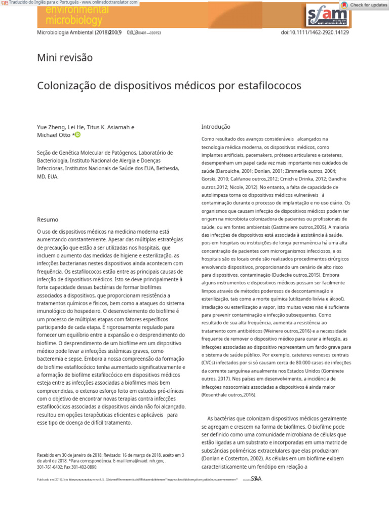 Environmental Microbiology - 2018 - Zheng - Colonization of Medical ...