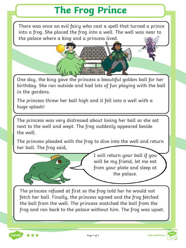 Reading - The Frog Prince | PDF | European Folklore | Children's Literature