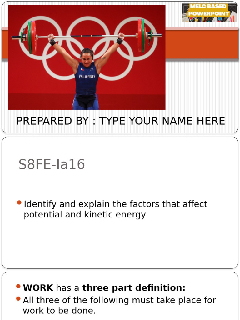 6 g8 q1-Week 2-3 Work, Pe, Ke, Gpe | PDF | Force | Potential Energy