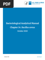 BAM Chapter 14. Bacillus Cereus | PDF | Growth Medium | Bacillus