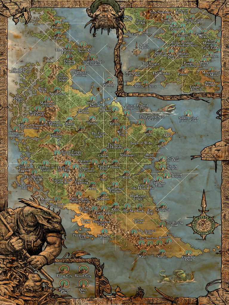 Warhammer Fantasy 4e - Lustria Map | PDF