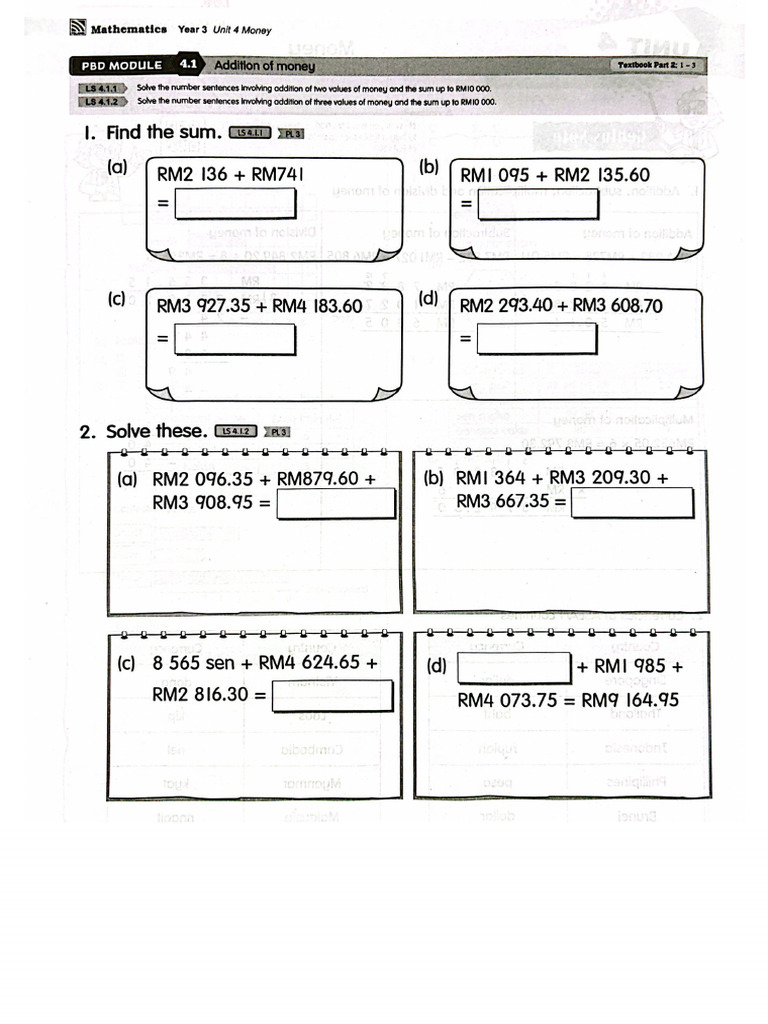 Unit 4 Money Primary 3 (2) | PDF