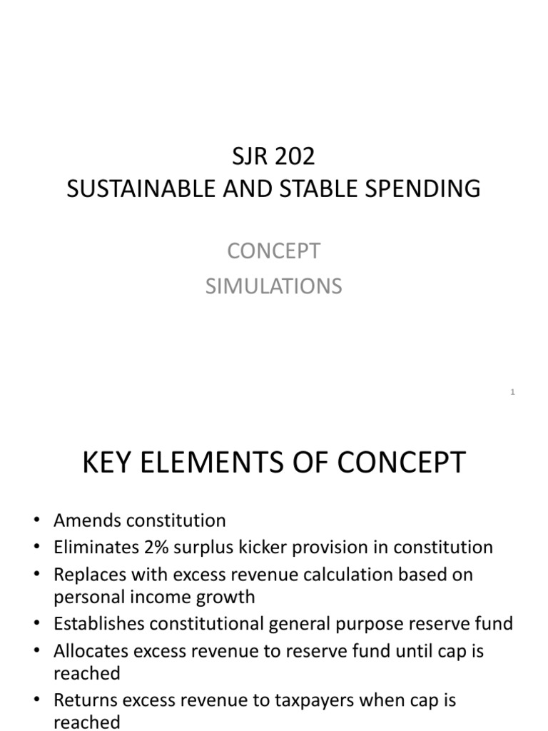 SJR 202: Sustainable Spending Concept | PDF | Business | Finance ...