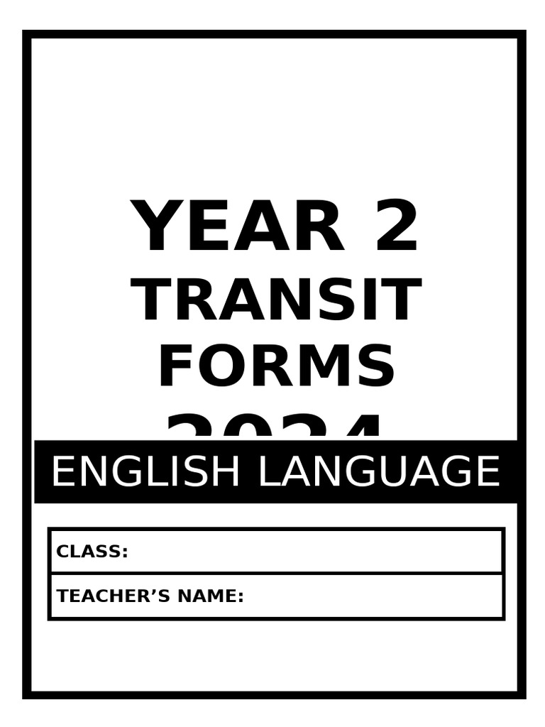 Year 2 Transit Forms 2 | PDF | Literacy | Word