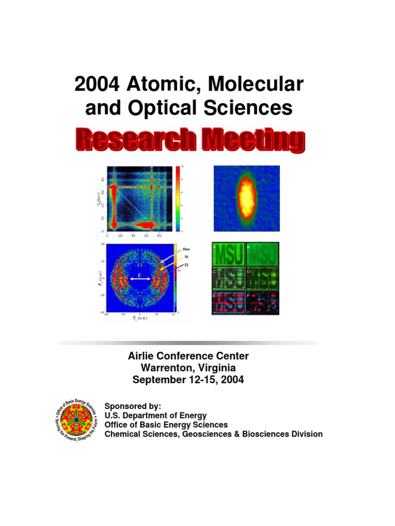 2004 Atomic, Molecular and Optical Sciences Research Meeting | PDF ...