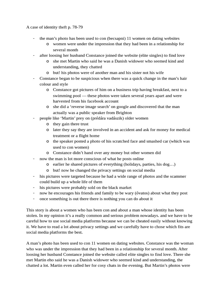 A Case of Identity Theft P. 78-79 | PDF | Security | Computer Security