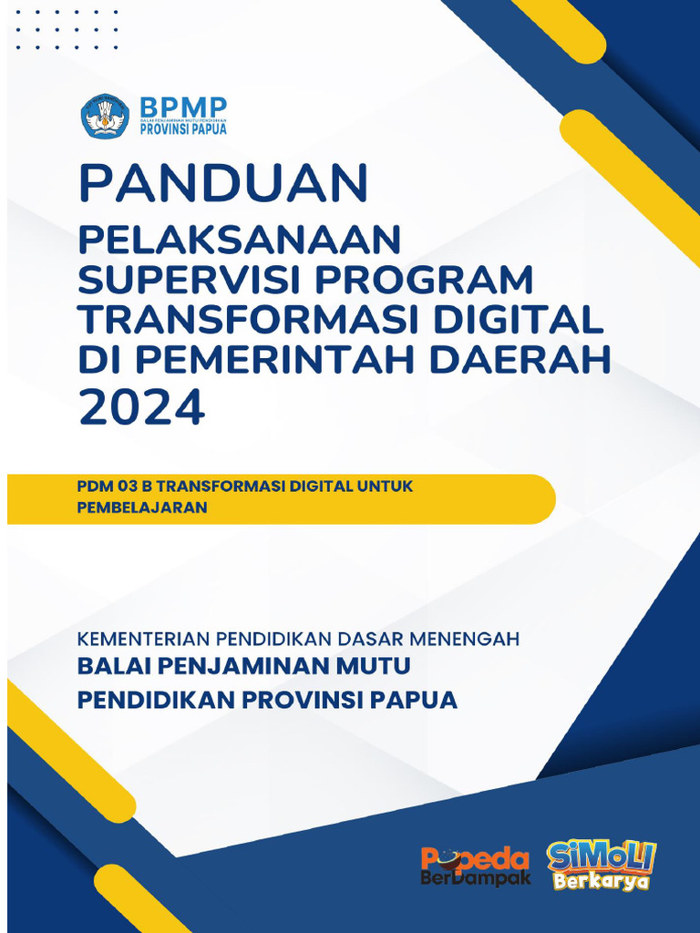 Panduan Supervisi Program Transformasi Digital Di Pemerintah Daerah | PDF