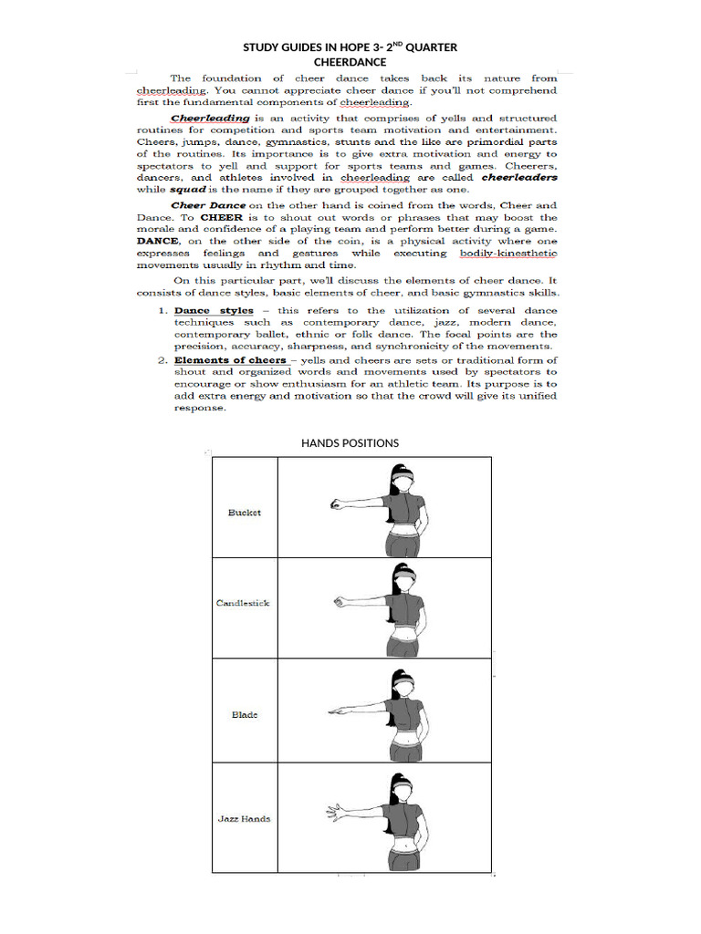 STUDY GUIDES IN HOPE 3 - 2ND qUARTER | PDF