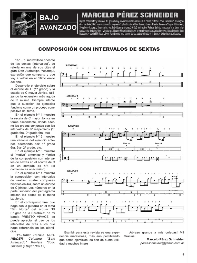 Composición en C con Sextas | PDF | Composiciones Musicales | Teoría ...