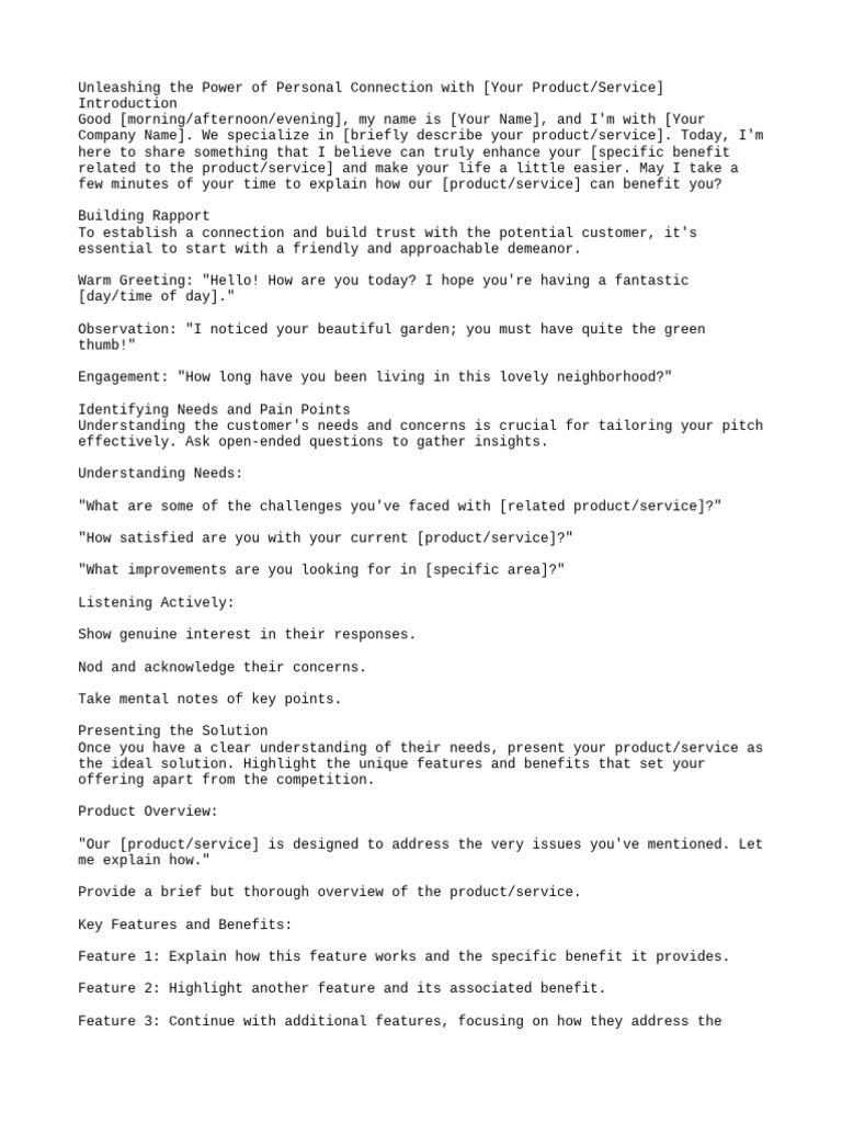 Unleashing The Power of Personal Connection With (Your ProductService ...