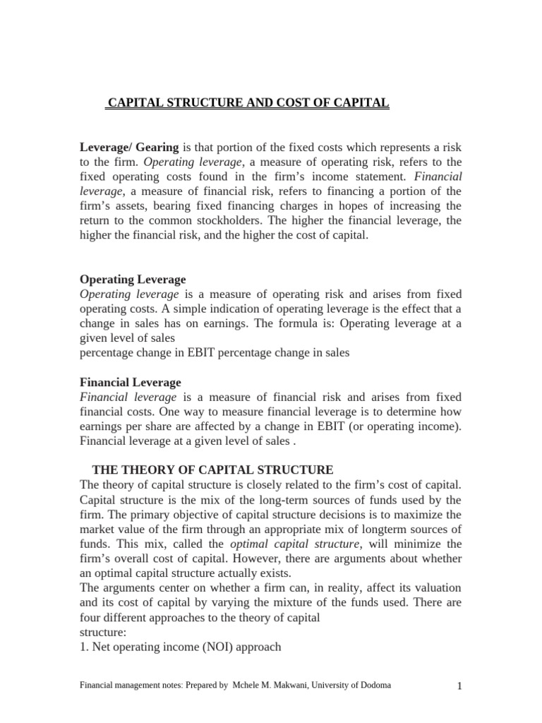 Cost of Capital 2 | PDF | Cost Of Capital | Capital Structure