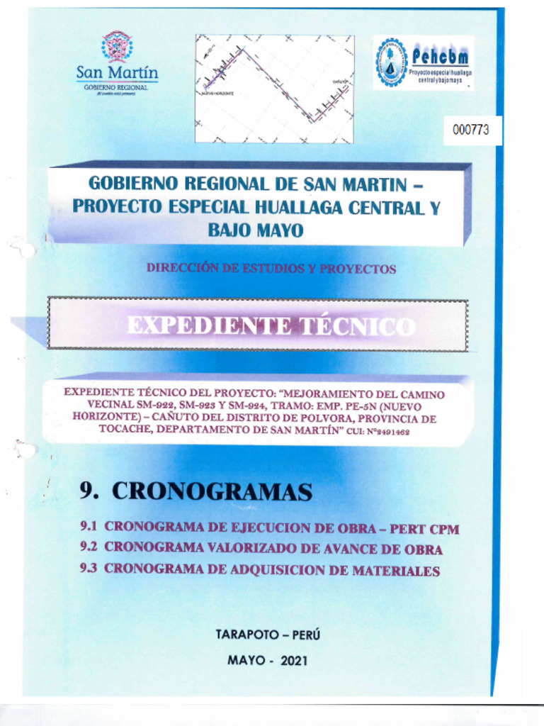 3 Tomo Iii - 9. - Cronogramas 10. - Espec. Téc. - Cañuto | PDF