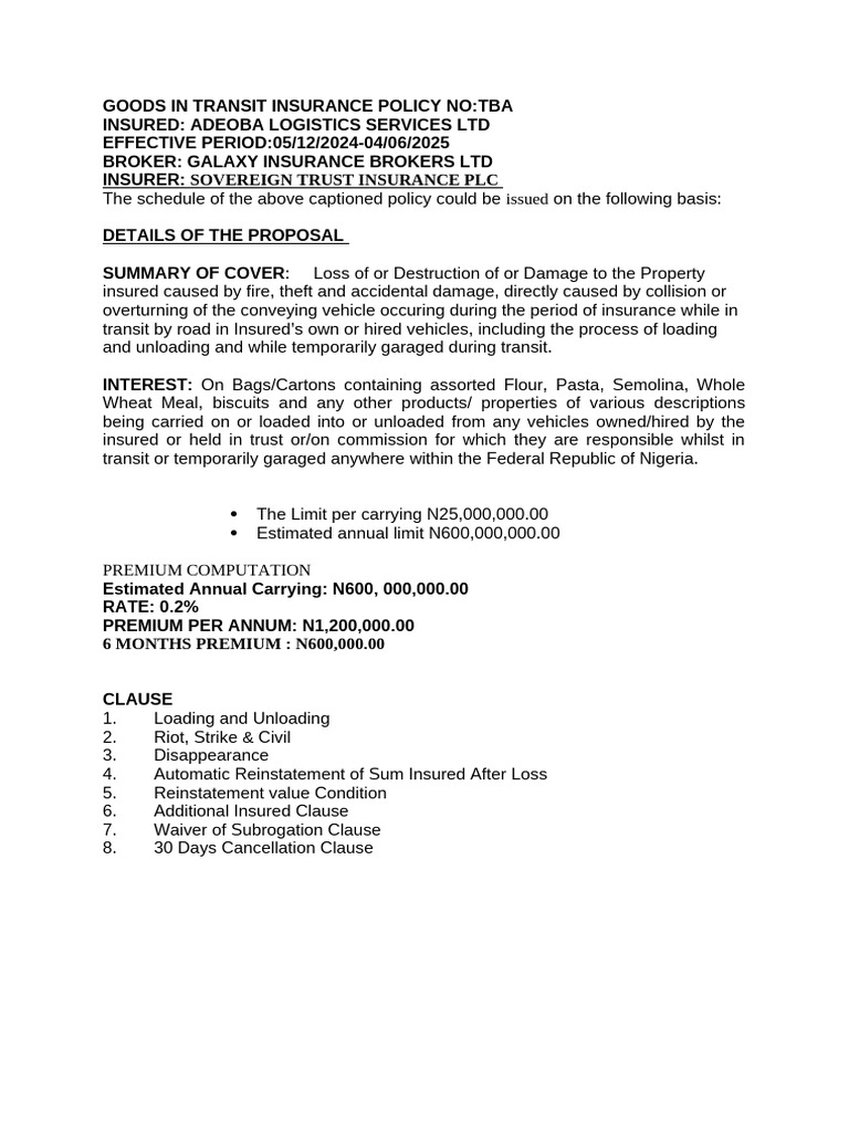 .Adeoba Logistics Service LTD Git - 1733395725624 | PDF