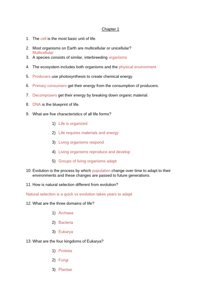 Basics of Life and Ecosystems Explained | PDF