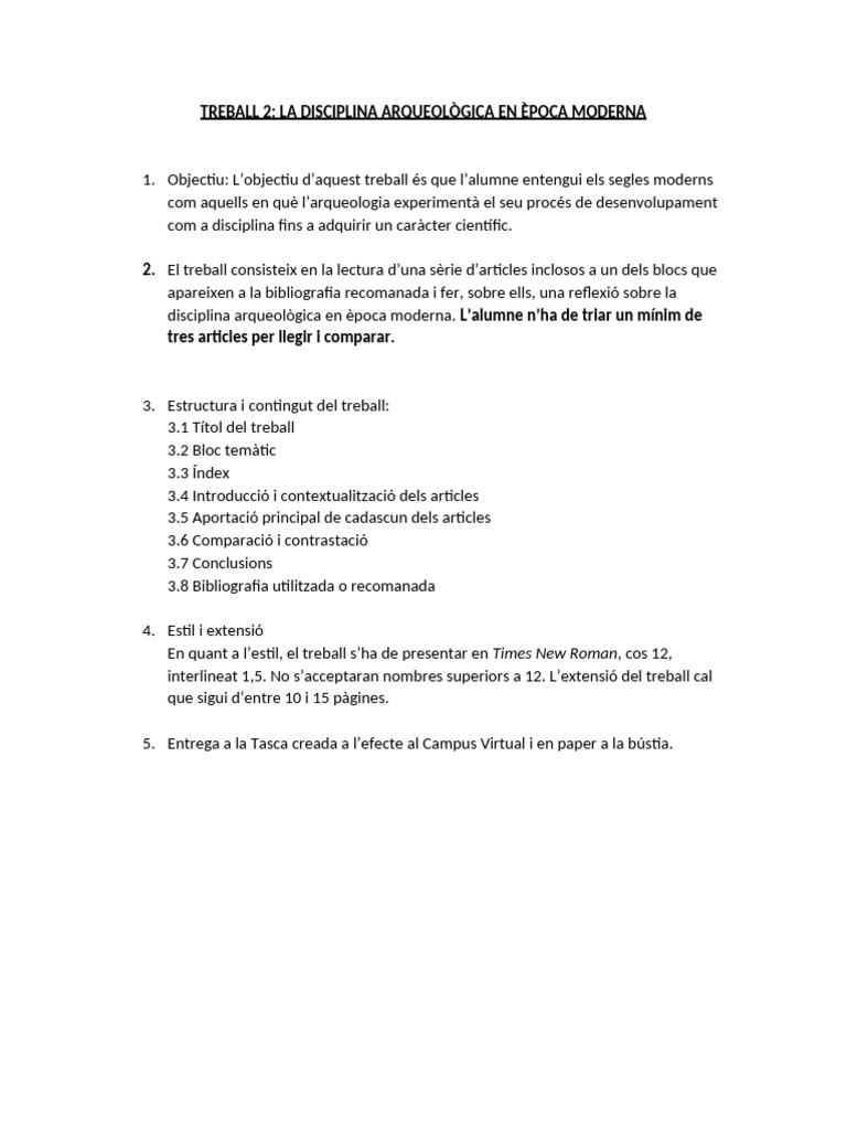 TREBALL DISCIPLINA ARQUEOLOGICA EN EPOCA MODERNA | PDF