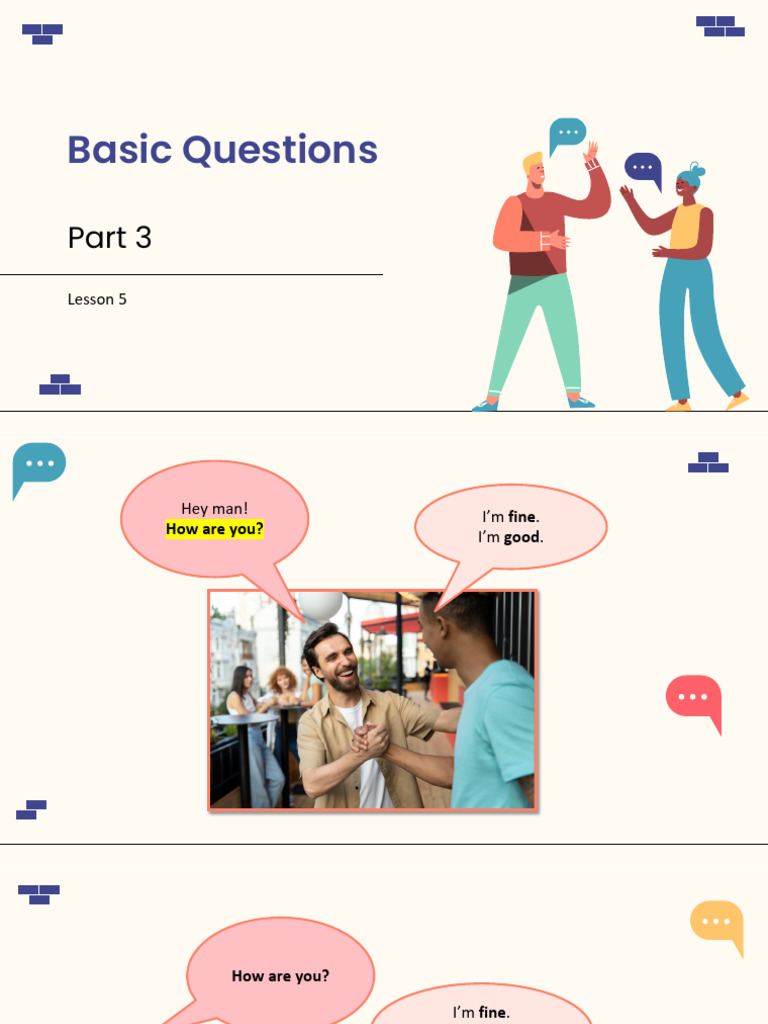 Lesson 5 (Basic Questions III) | PDF