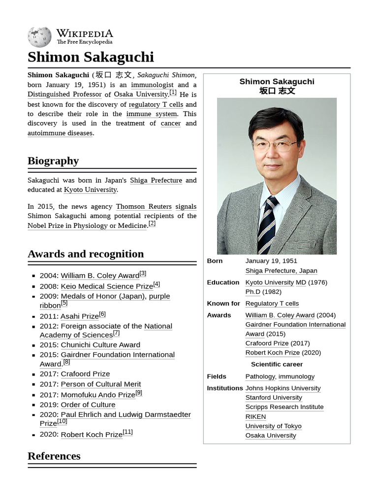 Shimon_Sakaguchi | PDF | Medical Specialties | Medicine