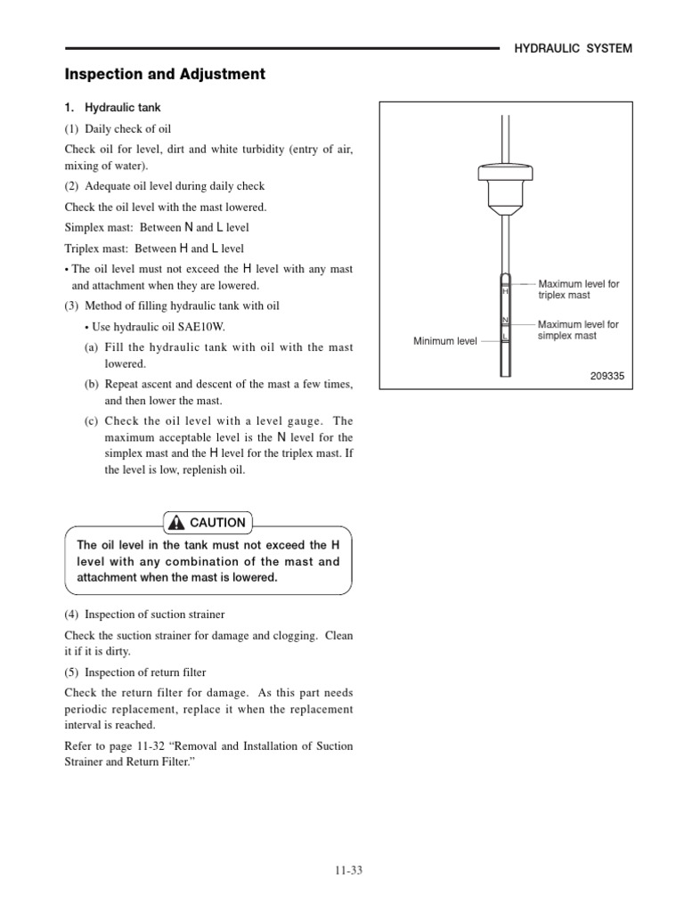 Hydraulic System Inspection Guide | PDF | Pump | Valve