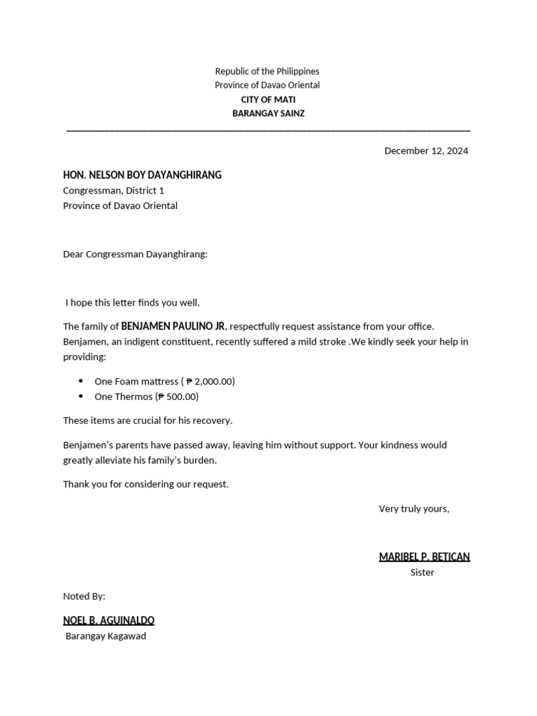 Kuya Wowie Request Letter | PDF