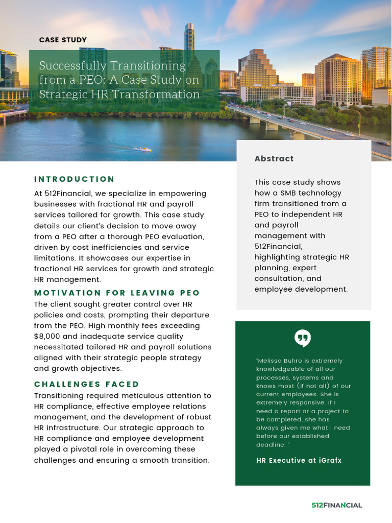 PEO Transition Case Study 3 | PDF | Expert | Economies