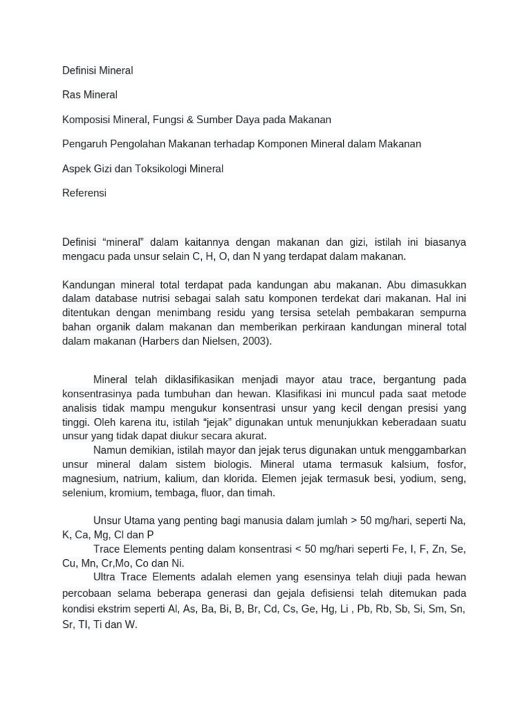 Definisi Mineral | PDF