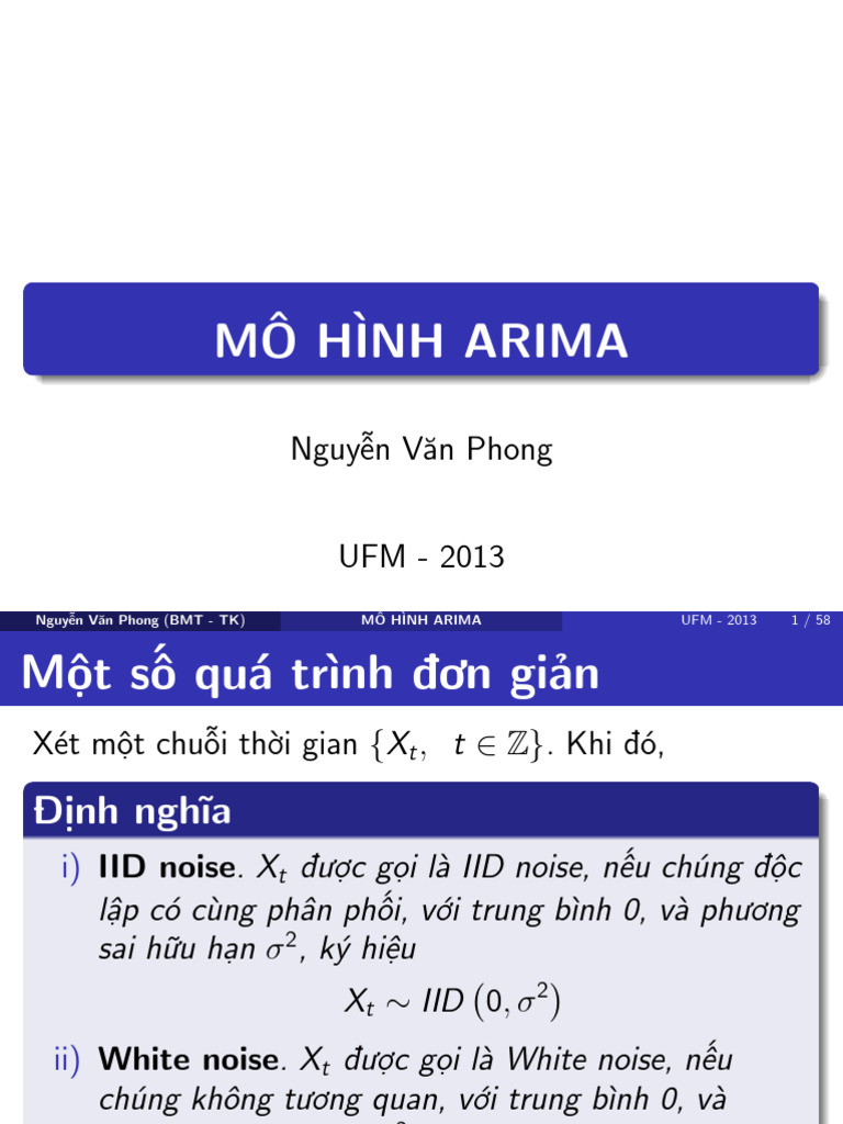 Mo Hinh Arima | PDF