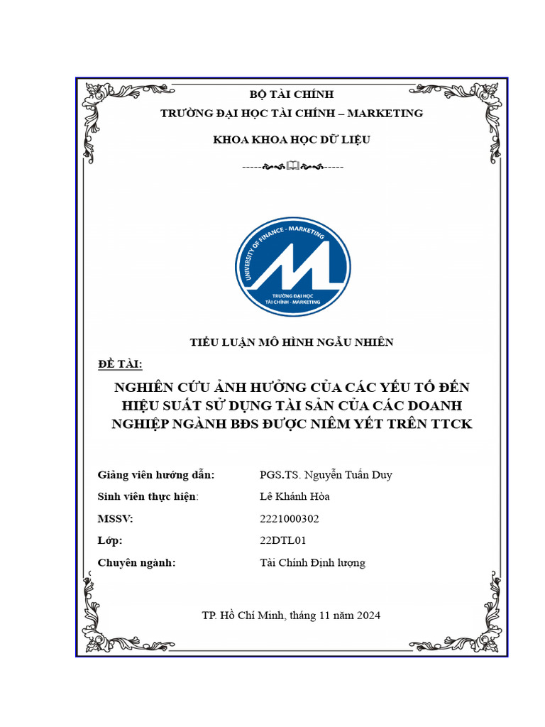 LeKhanhHoa-PhanTichDuLieuBang | PDF